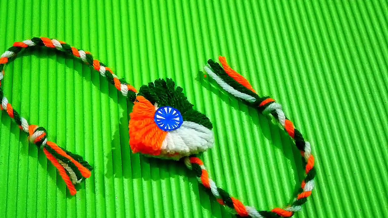 Diy How to make Rakhi/Indian Tricolor Rakhi/Independence Day Craft ...
