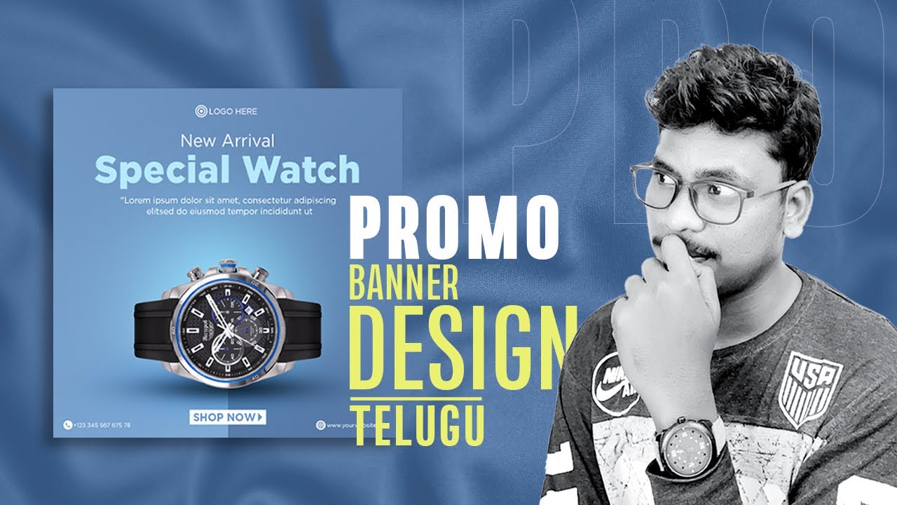 Product Promo Banner Design in Photoshop CC | Social Media promo Banner ...