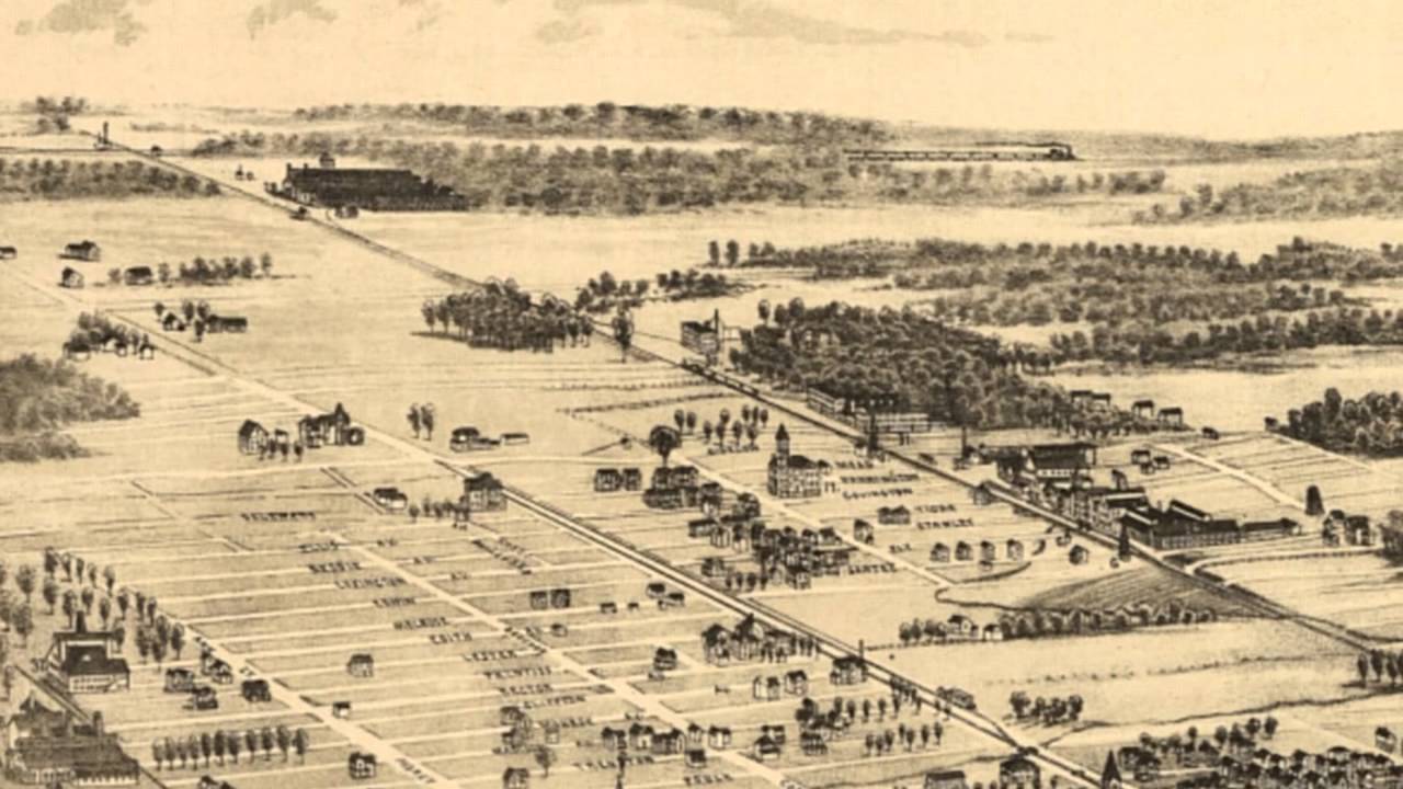 Findlay Ohio 1889 Panoramic Bird's Eye View Map 6948 - YouTube