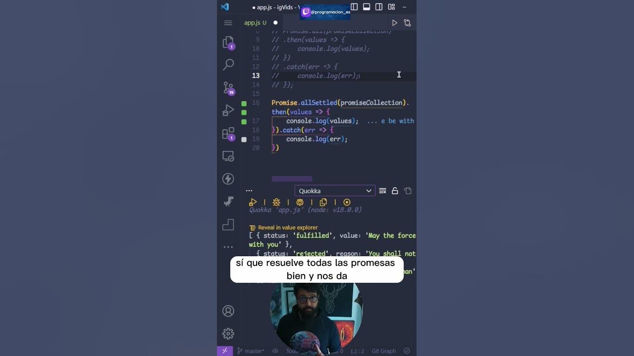 Promise all settled en #javascript 👨‍💻 - #short #programacionenespañol - YouTube