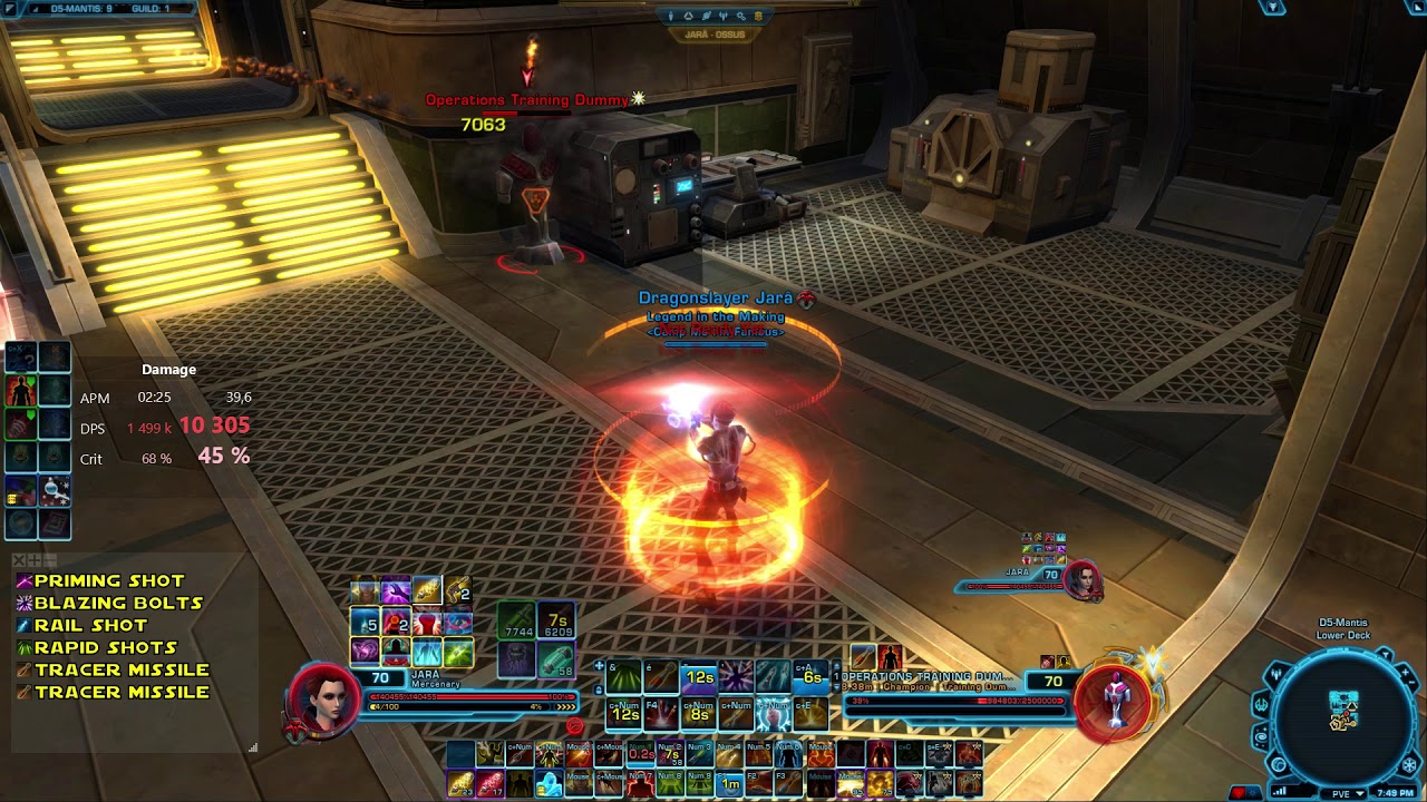SWTOR 5.10 - MERCENARY DPS ARSENAL - SAMPLE ROTATION - YouTube