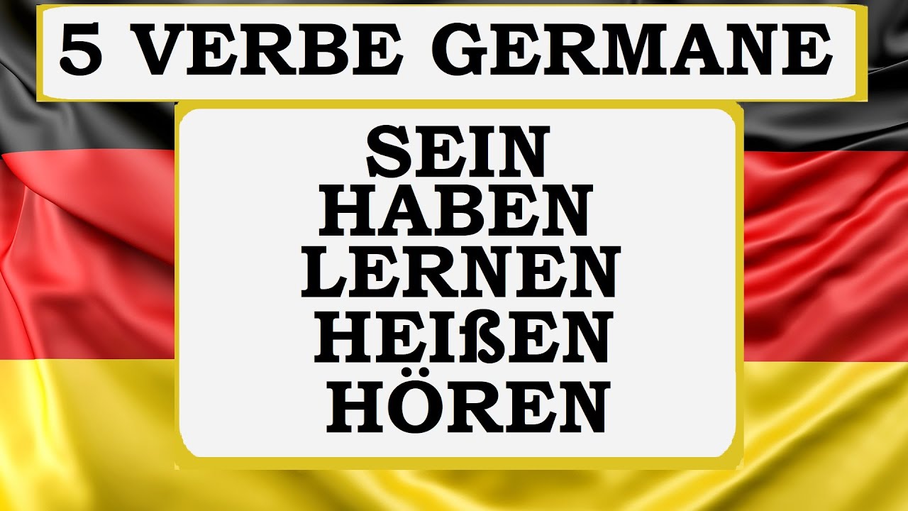 Invata Germana | 5 VERBE GERMANE | Sein, haben, lernen, heißen, hören ...