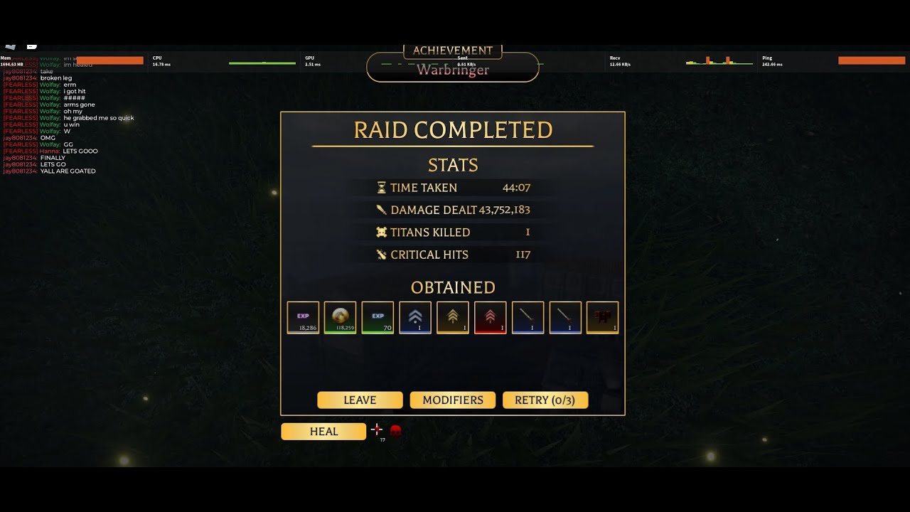 AOT:R Warbringer Trio Run - YouTube