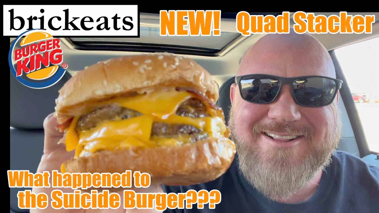 Burger King NEW Quad Stacker, aka Suicide Burger REVIEW- brickeats ...