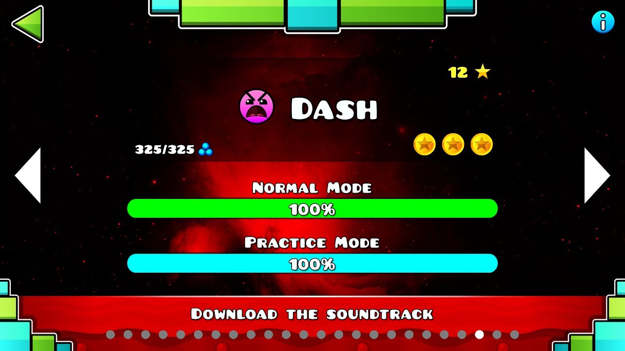 Dash - 100% Complete ALL COINS - Geometry Dash 2.2 - YouTube