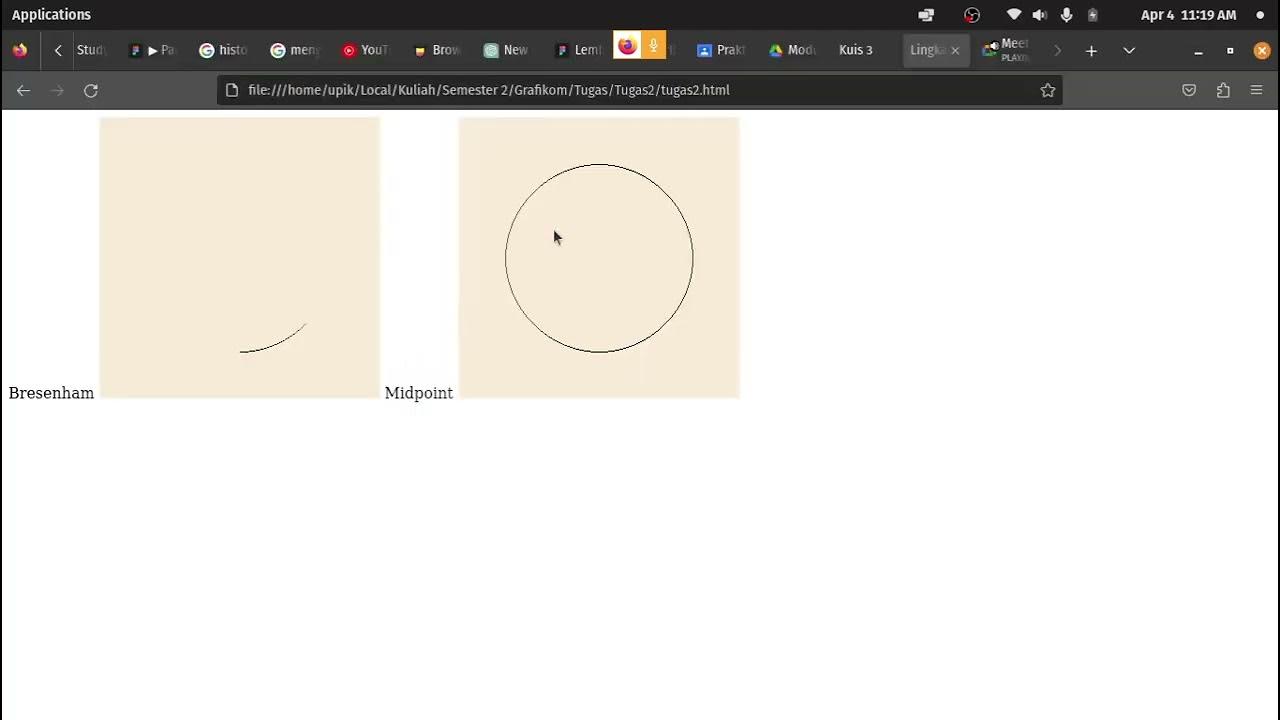 Membuat Lingkaran Dengan Algoritma Bresenham dan Midpoint | JS - YouTube
