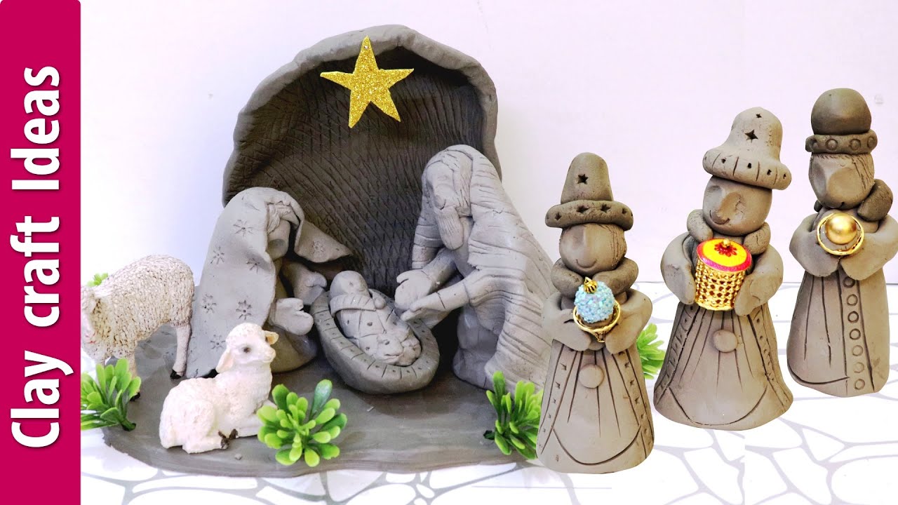 Amazing Christmas Nativity set with clay I Nativity set I DIY Christmas ...