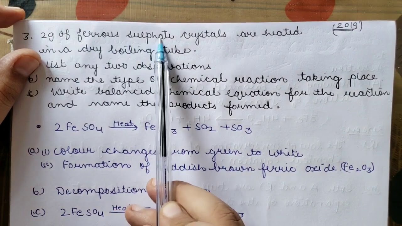 Class 10 | Important questions & answers | Ch 1 Chemical reactions and ...