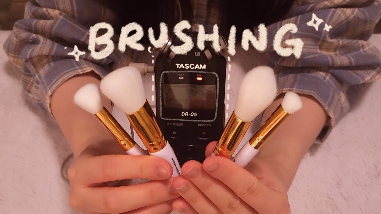 Sensitive Ear Brushing and Tapping ASMR Whispered Intro 타스캠 x Tascam DR ...