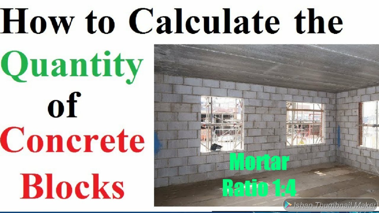 Cinder Block Mortar Calculator