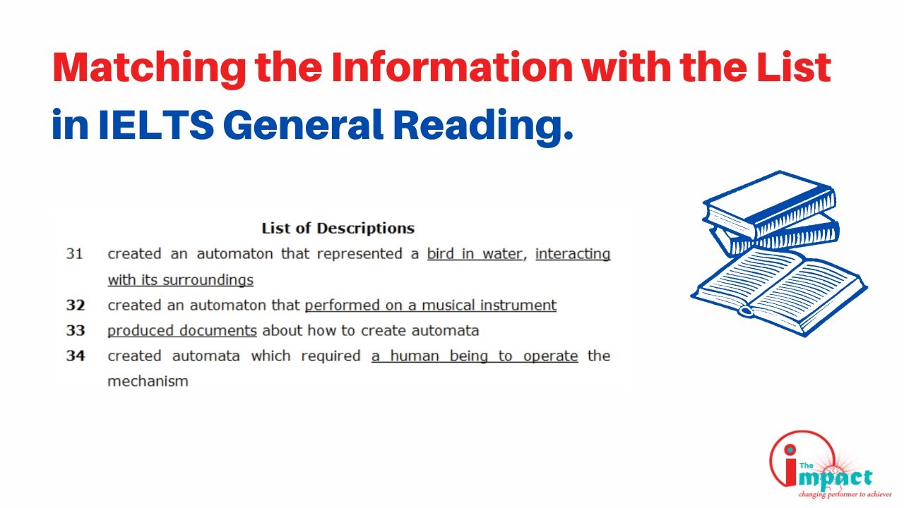 IELTS General Reading | Matching the Information with the List (2023 ...