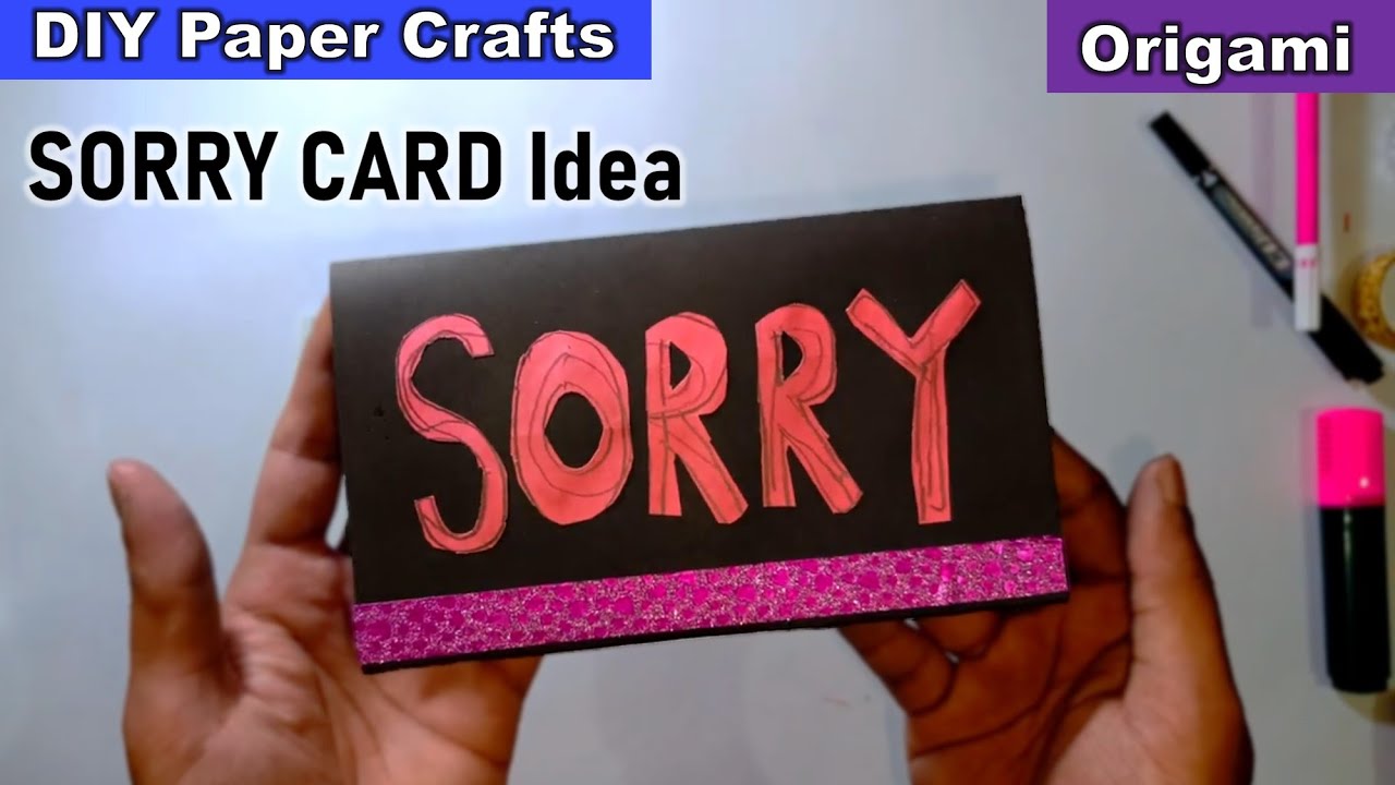 How to Make a Beautiful Sorry Card | Paper Craft | Paper Crafts for ...