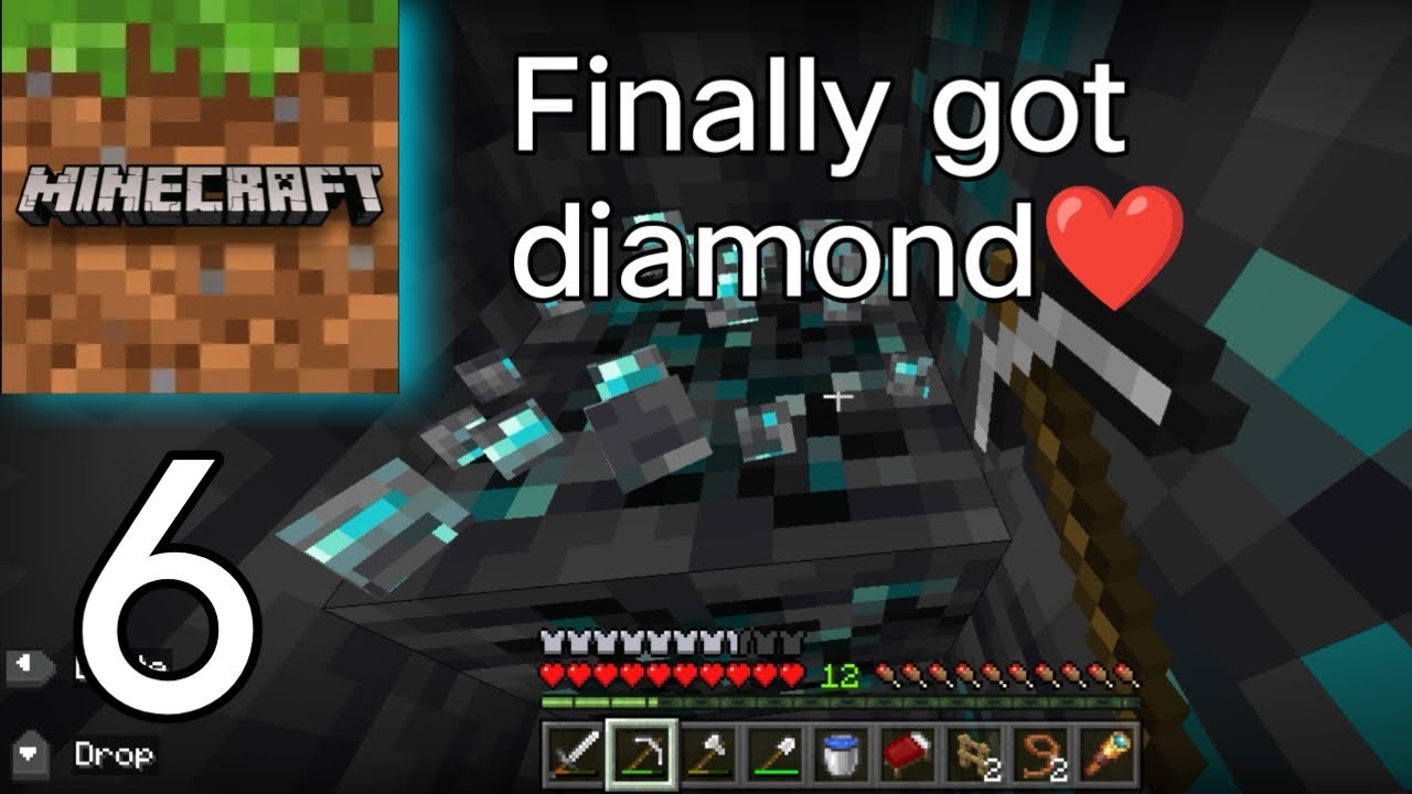 Minecraft: Pocket Edition - Walkthrough - Part 6 - Finally got Diamond ...