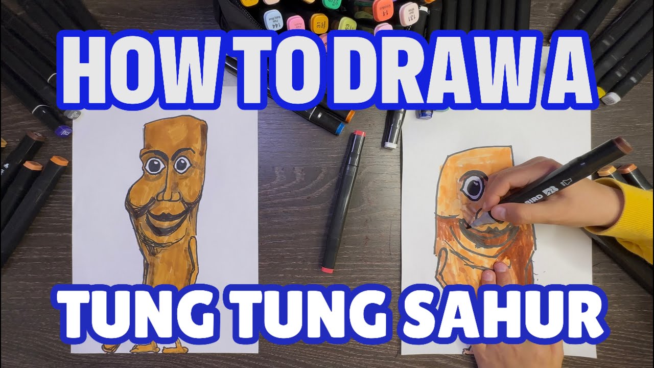 How to Draw Tung Tung Sahur | Drawing for Beginners | Drawing to the ...