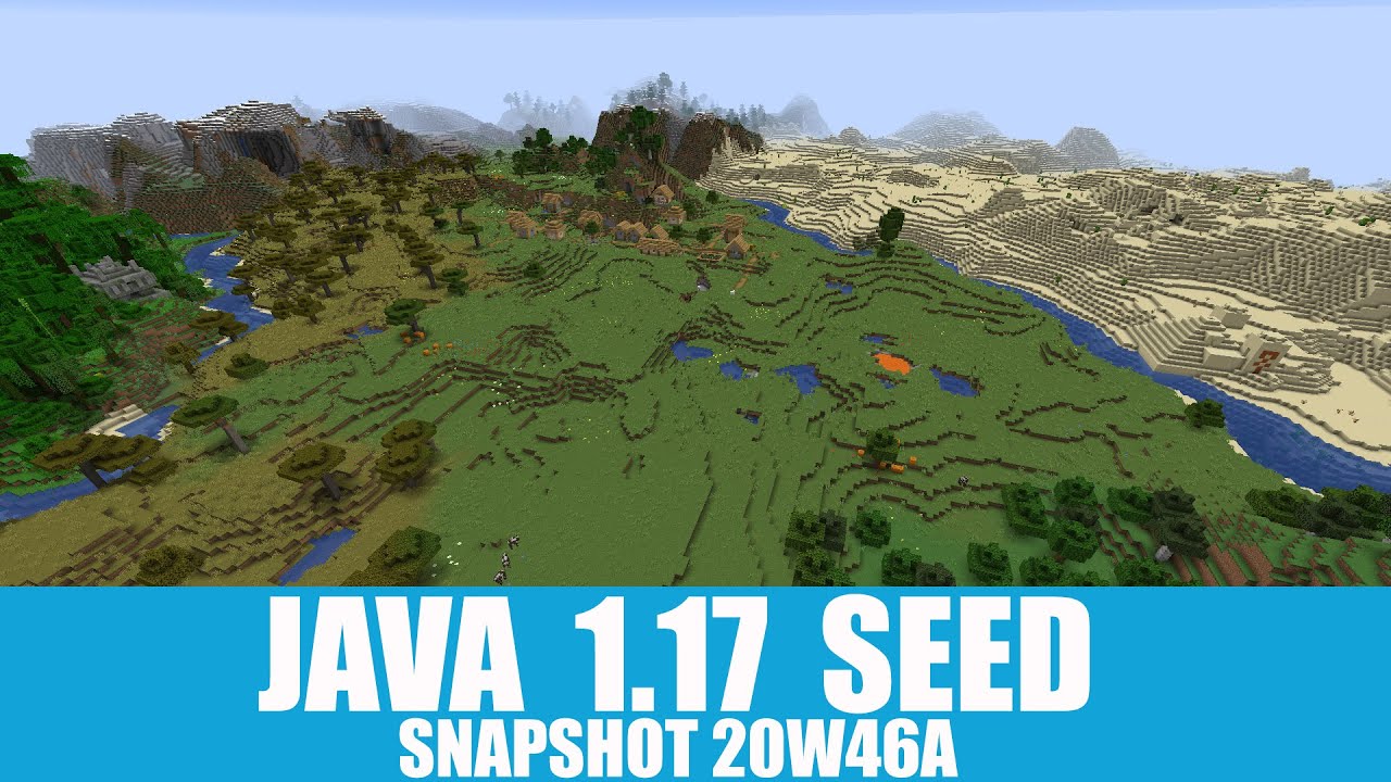 Minecraft Java 1.17 Seed: Spawn next to village that stands between ...