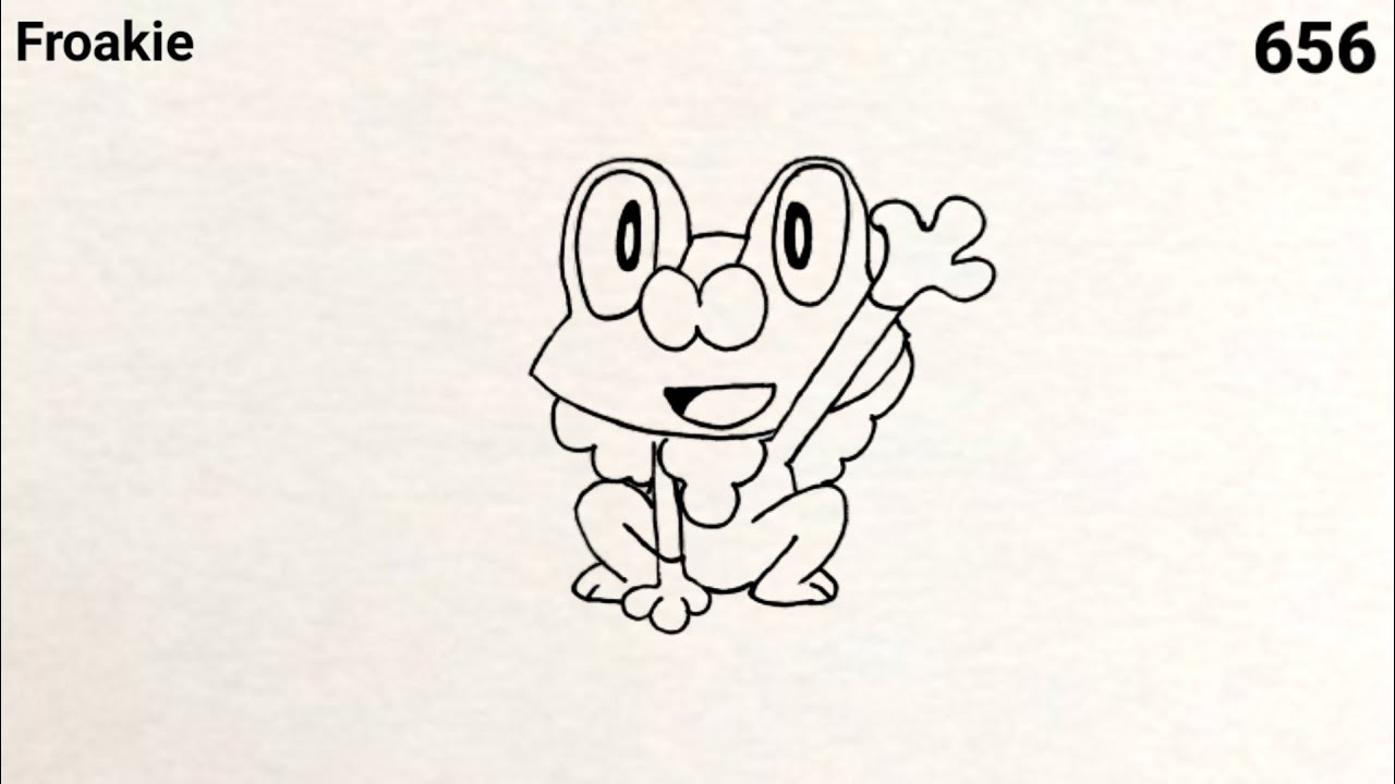 How to draw Froakie From Pokémon | Pokemon Drawing 656 - YouTube