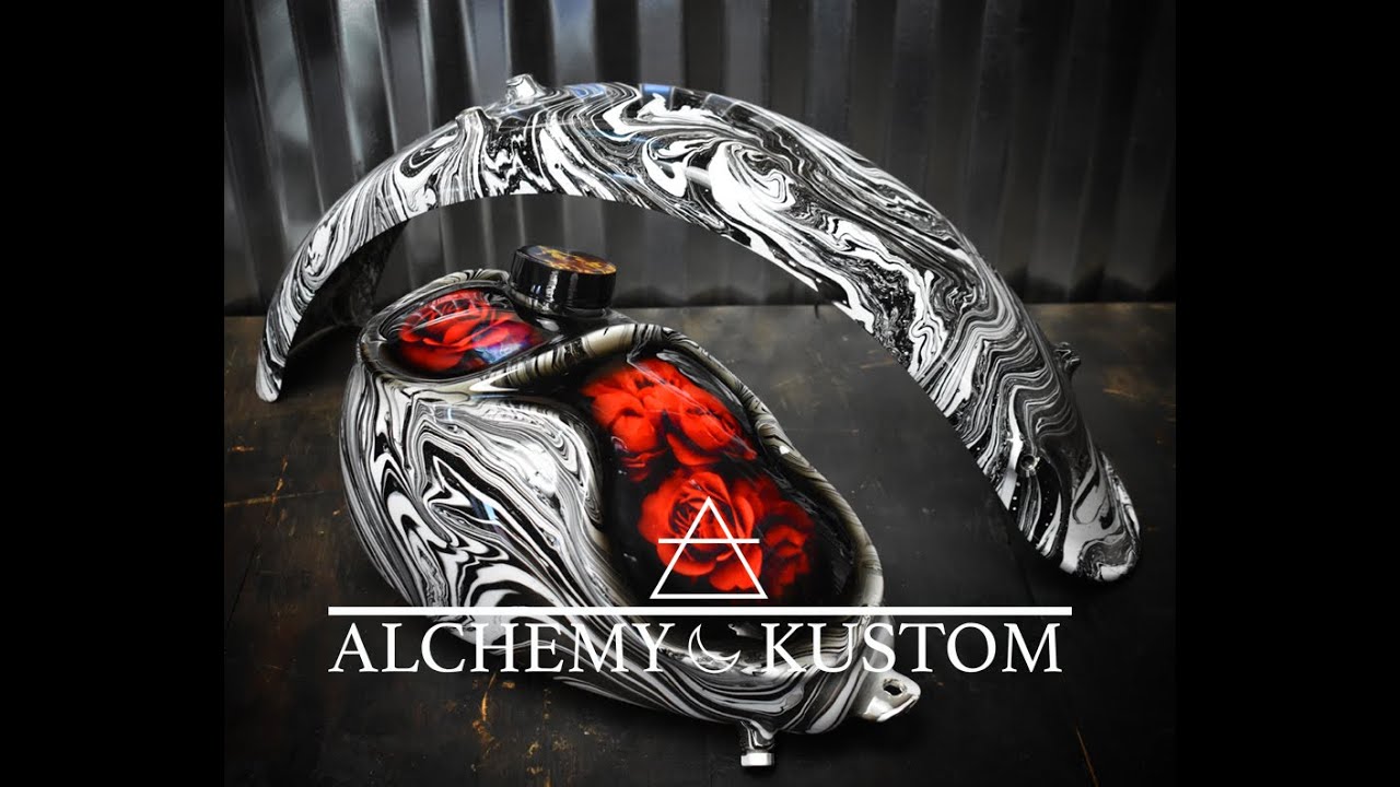 ALCHEMY KUSTOM Custom Molded CHOPPER MOTORCYCLE TANK AND PAINT PROCESS ...