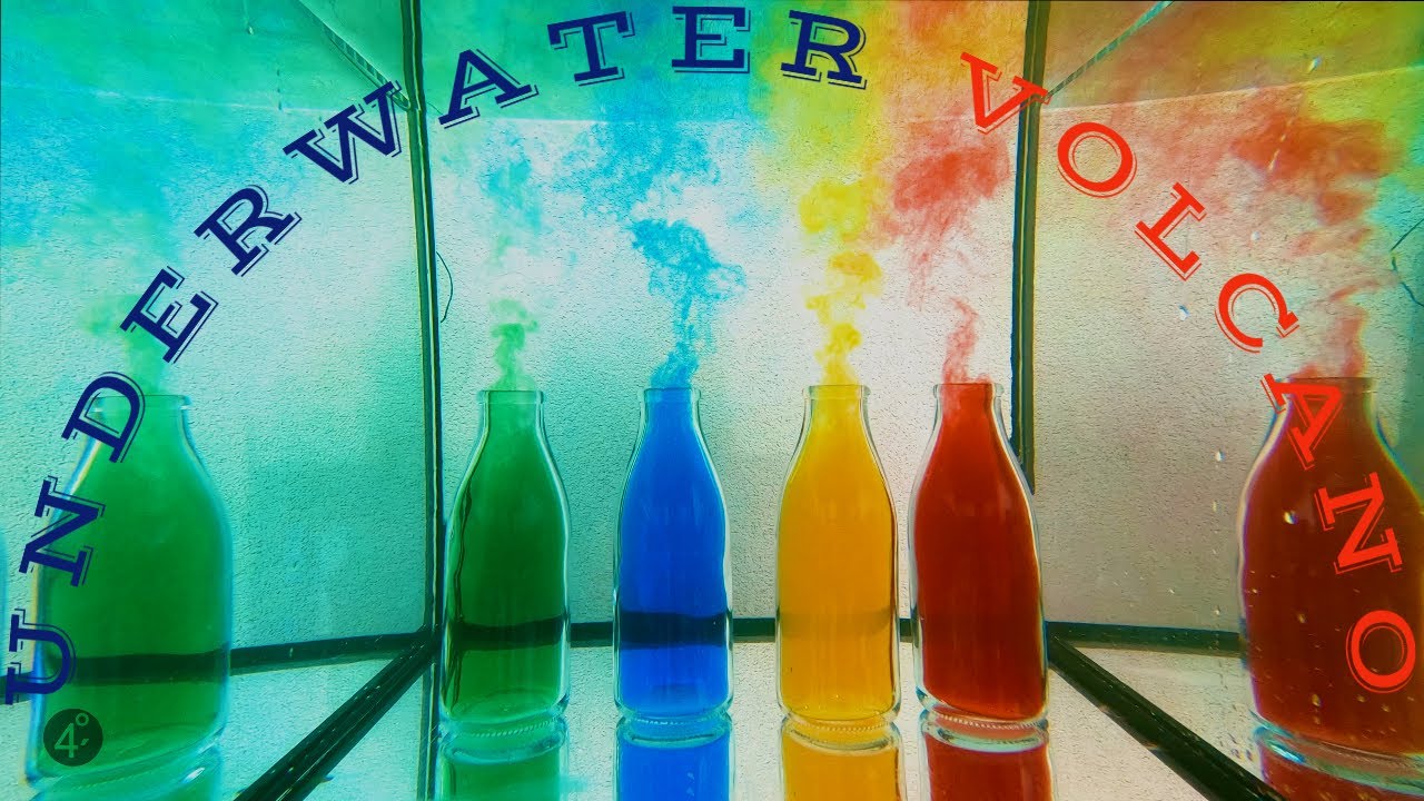 Awesome underwater Volcano Eruption Hack (DIY Colorful Density ...