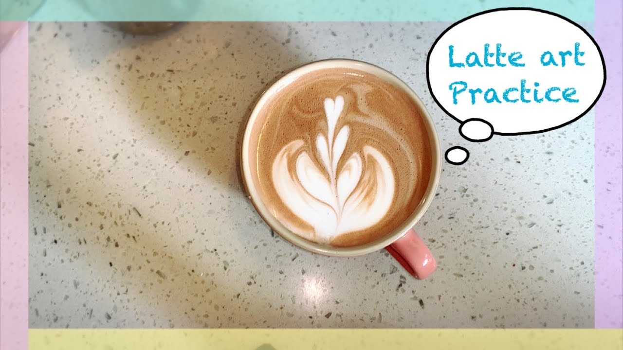 Latte art practice - with cocoa powder - YouTube