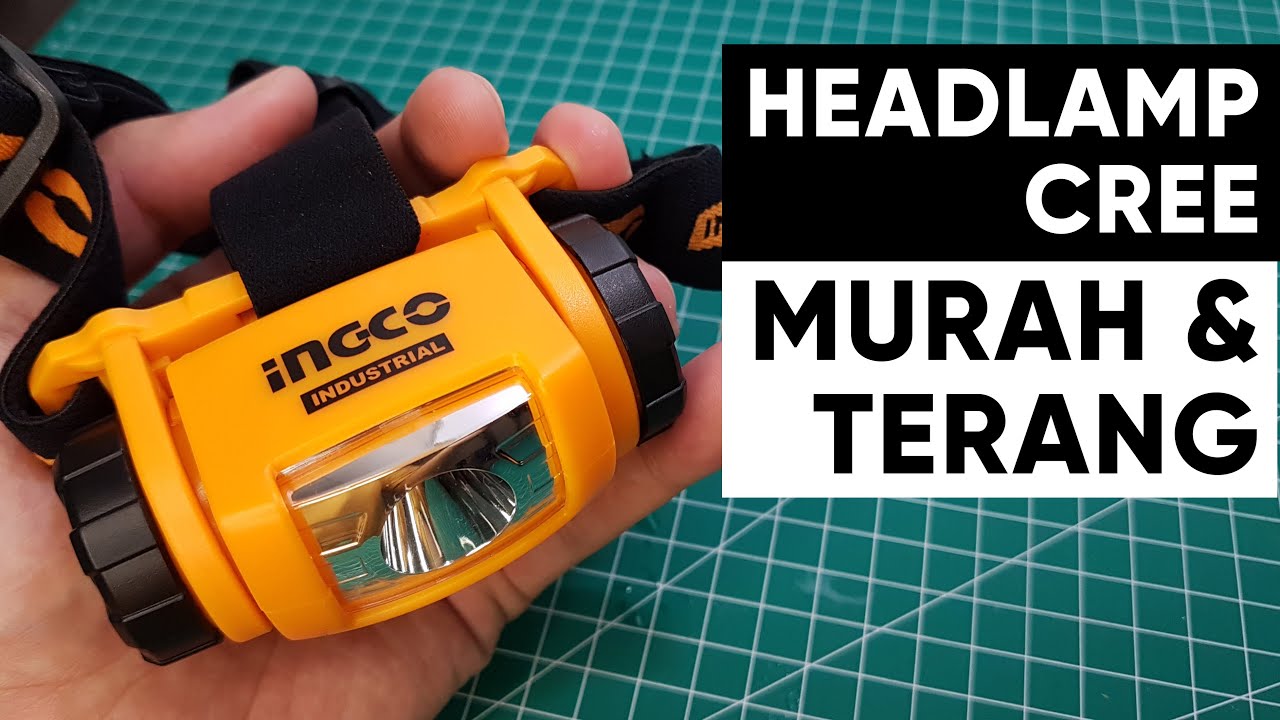 Unboxing & Review Headlamp Ingco HHL013AAA2 Total THL013AAA2 Termurah ...