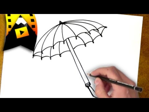 como dibujar un paraguas | como dibujar un paraguas paso a paso - YouTube