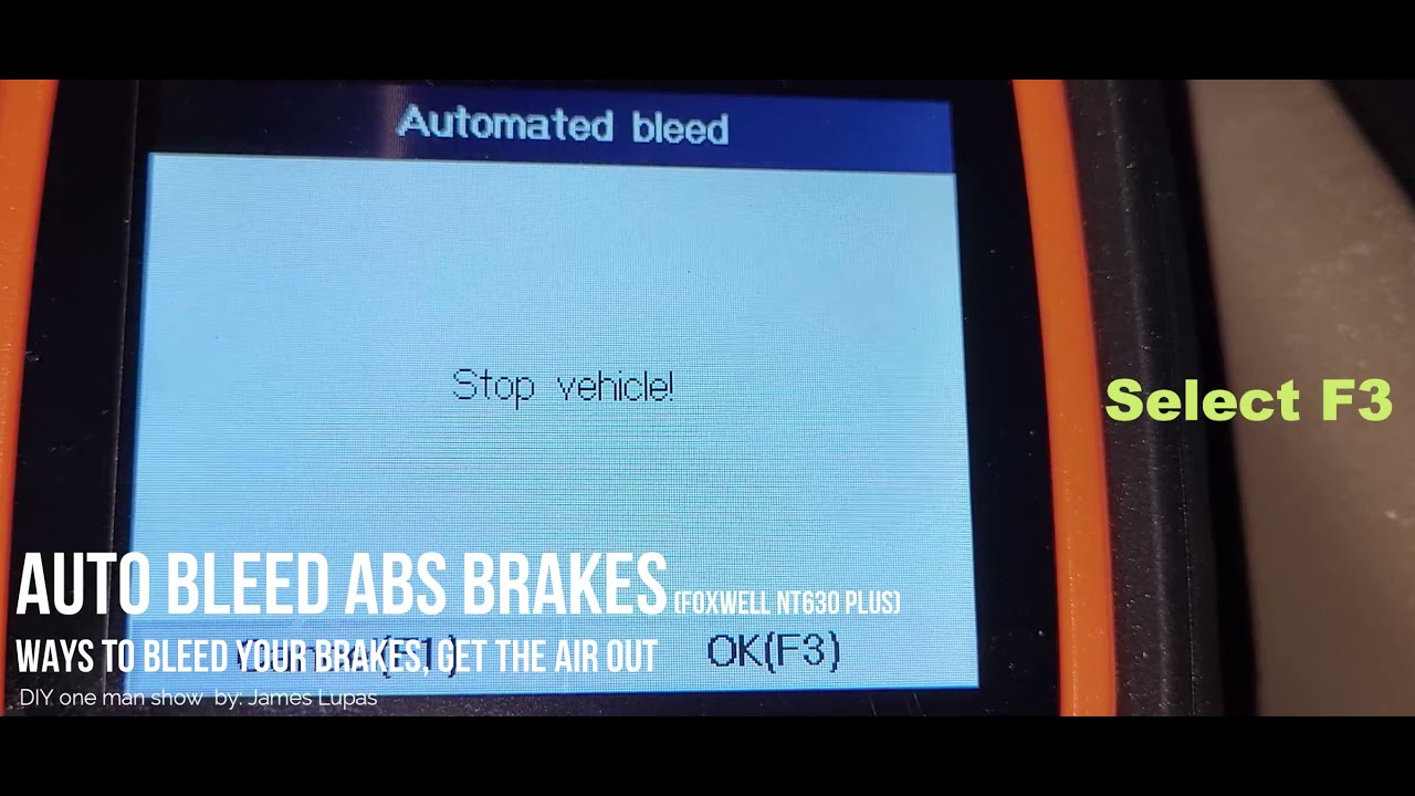 Auto Bleed ABS brakes (FOXWELL NT630 PLUS) - YouTube