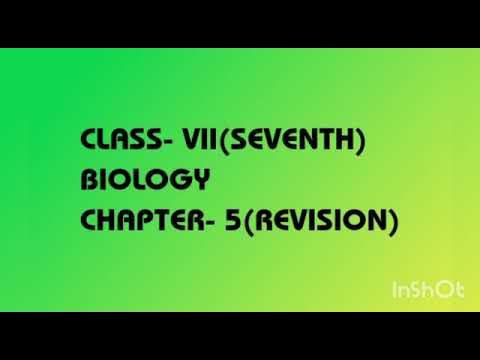 CLASS:- VII(Seventh) "BIOLOGY" CHAPTER - 5 (REVISION) - YouTube