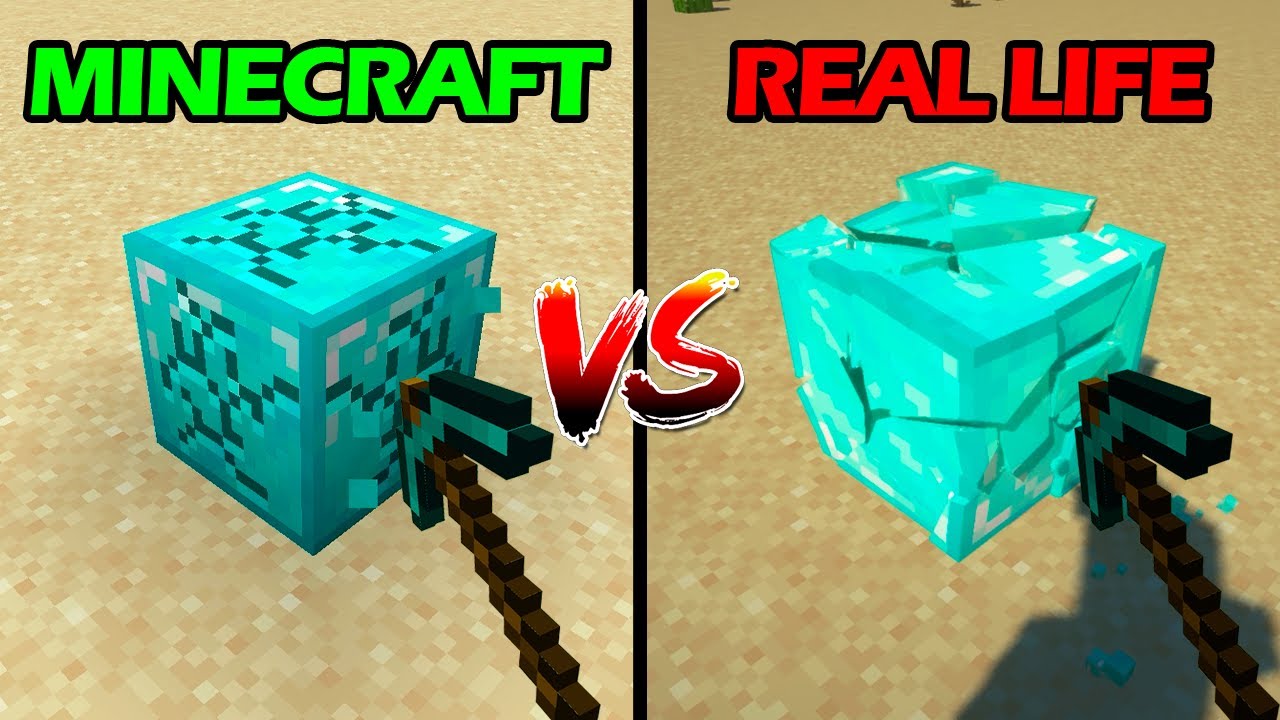 Minecraft physics vs real life physics - YouTube