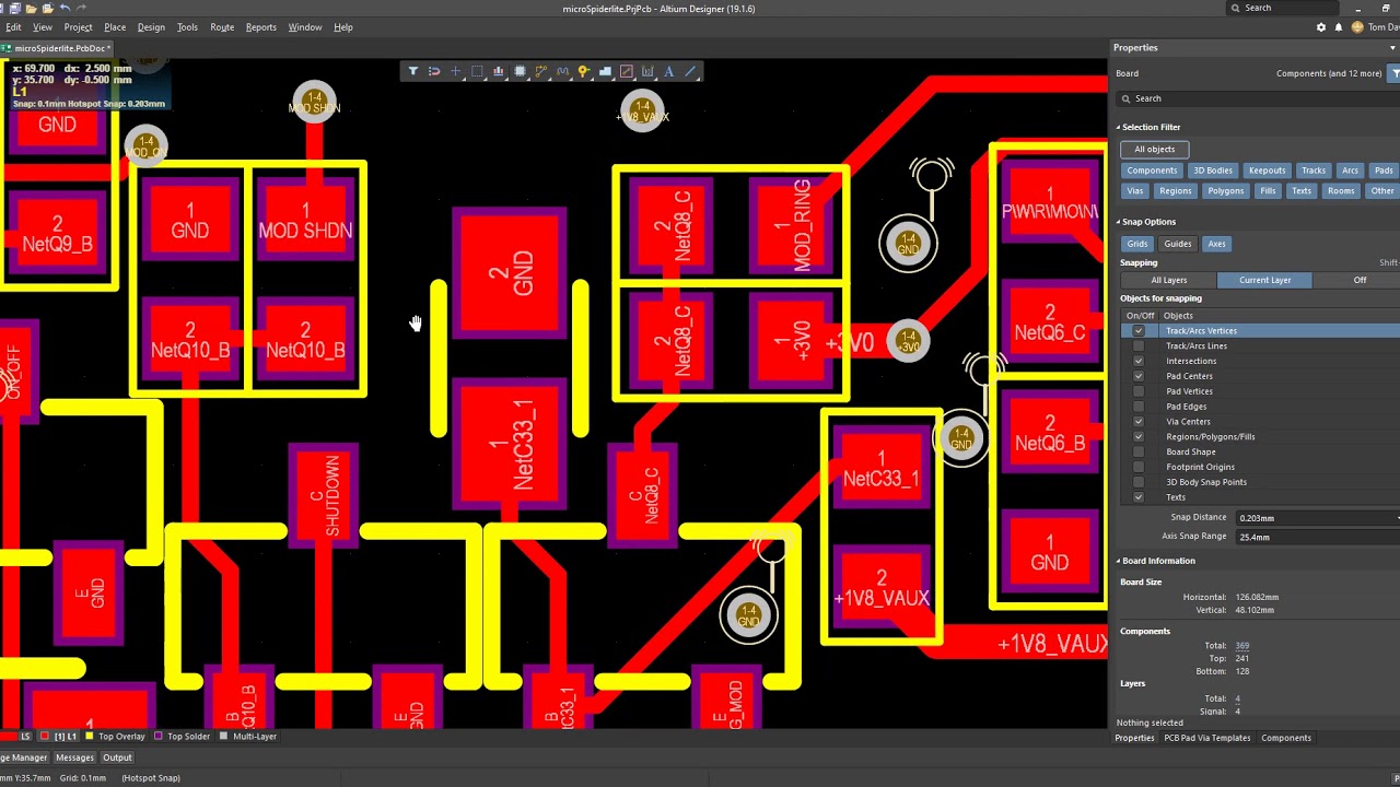 Altium vias moving with components - YouTube