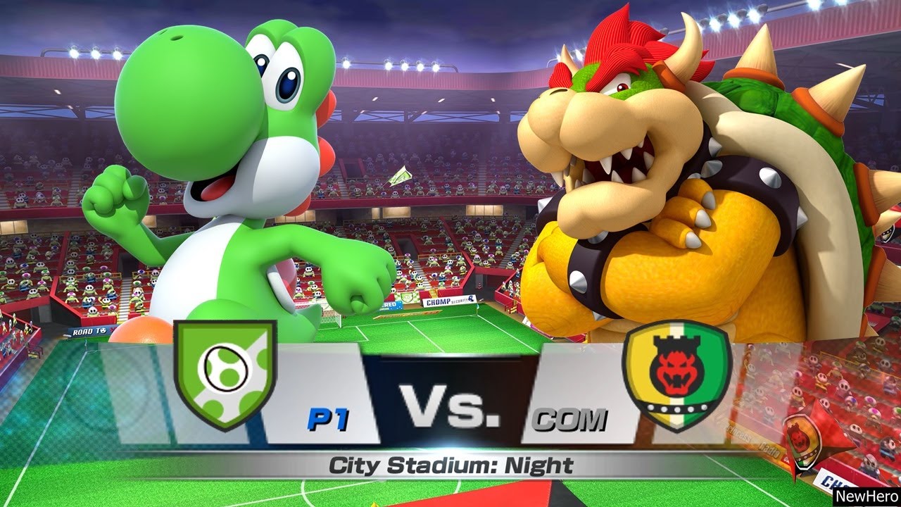 Mario Sports Superstars - Team Yoshi Vs. Team Bowser - YouTube