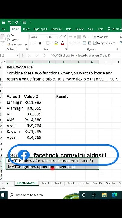 How INDEX-MATCH functions works in excel | Virtual Dost - YouTube