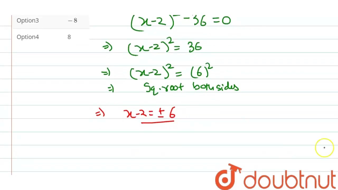 Solve The Following Equation To Find X x 2 2 36 0 X N CLASS 14 Solve The Following Equation To Find X x 2 2 36 0 X N CLASS 14