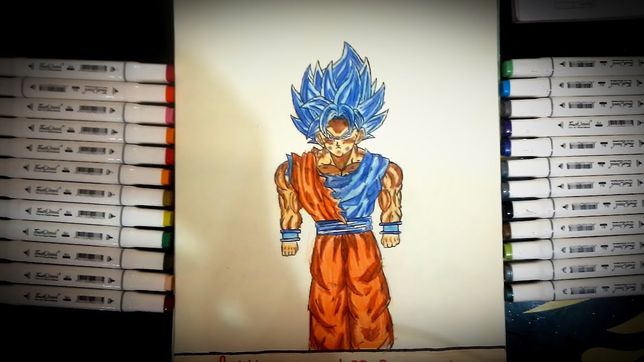 WOW! Learn How to Draw Goku Super Saiyan Blue--Mysterious Trick ...