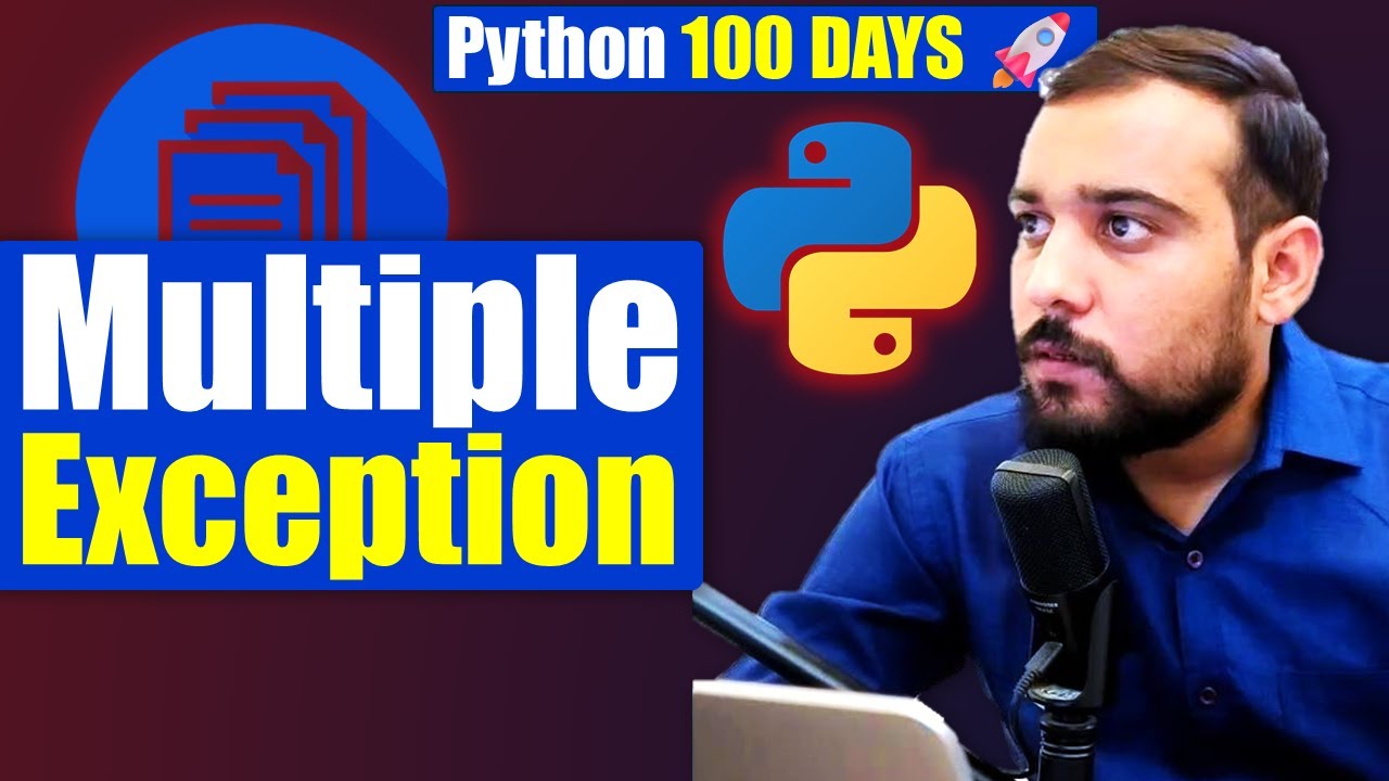 Python Multiple Exception Handling | Python 100 Days | Coding Wallah - YouTube