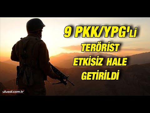 9 PKK/YPG'li terörist etkisiz hale getirildi