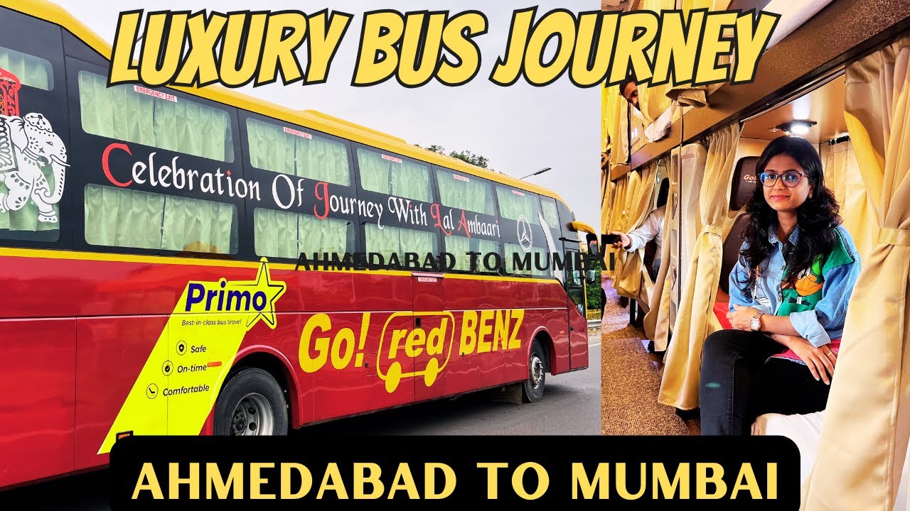 1st Bus Journey from Ahmedabad to Mumbai with Go Red Benz | Bharat Benz ...