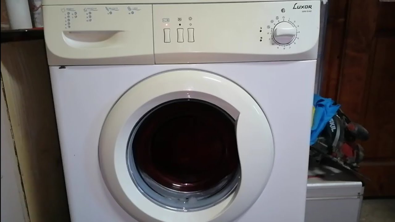 Luxor washing machine 1000 rpm unbalanced spin with waterlock - YouTube