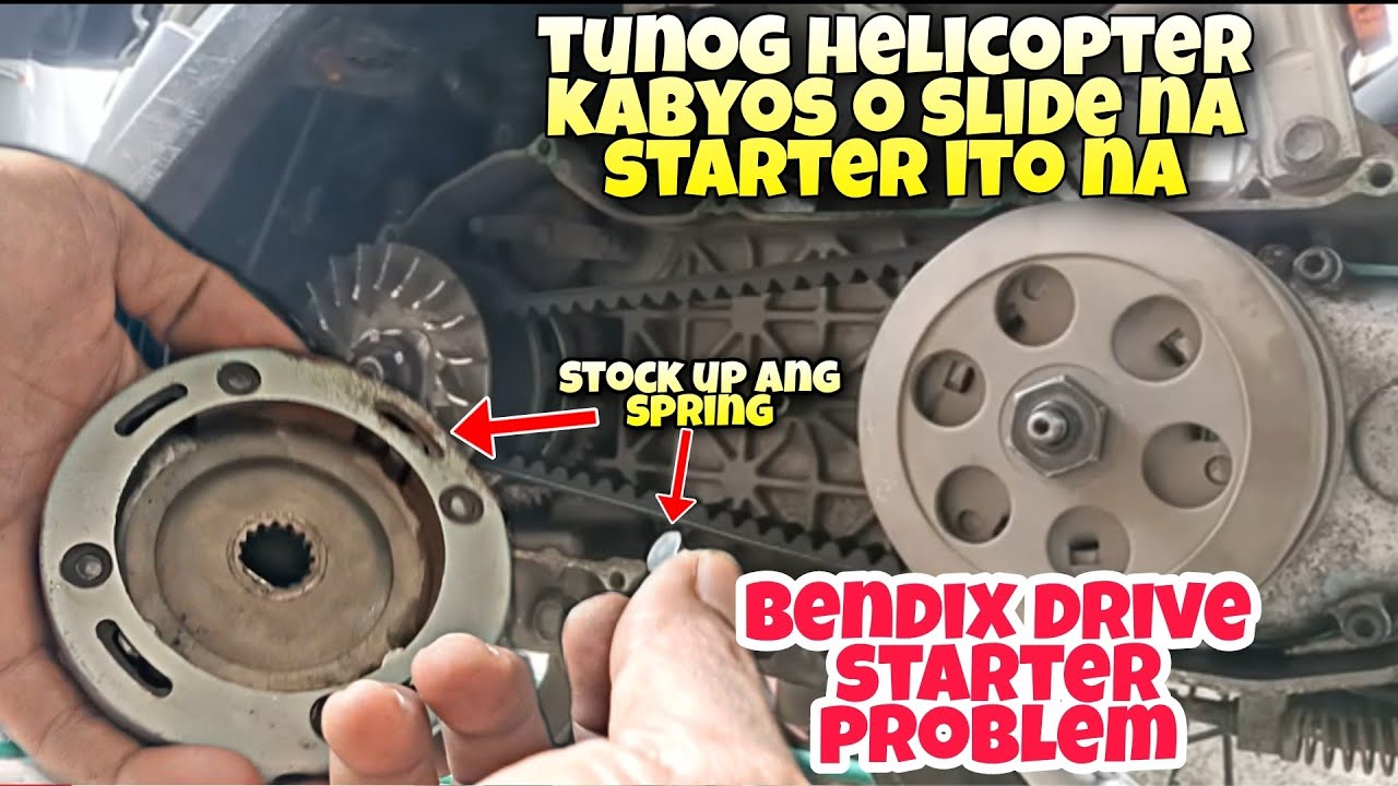 (ep.8)mio sporty bendix drive parang helicopter, slide na starter ito ...