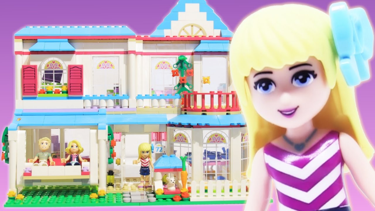 LEGO Friends Stephanie's House set (41314) stop motion build - YouTube