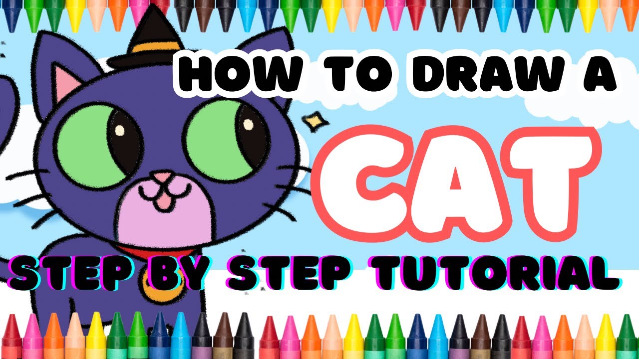 How to Draw a Spooky Halloween Cat! 🎃🐱 Easy Drawing Tutorial for Kids ...