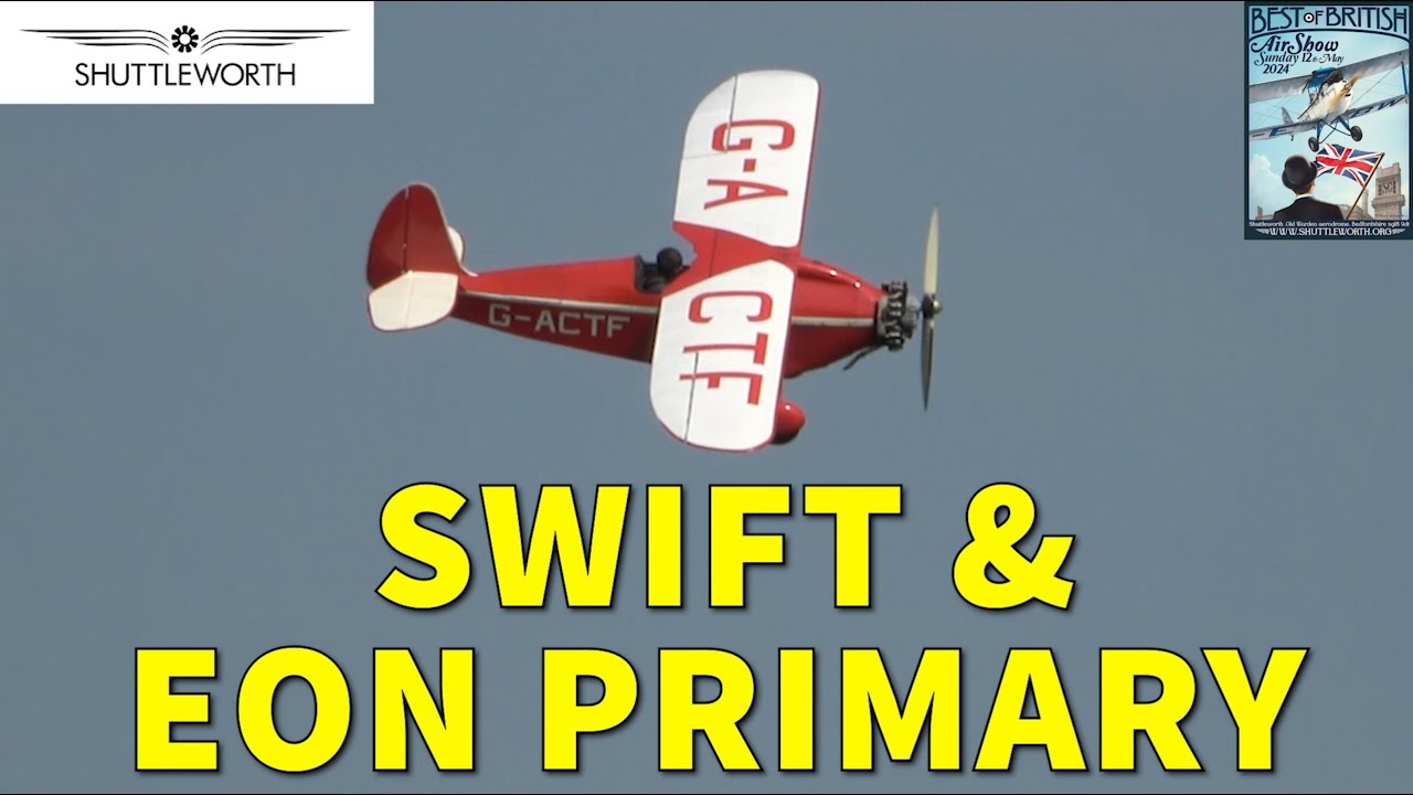 Comper Swift and EON Primary - Old Warden - YouTube