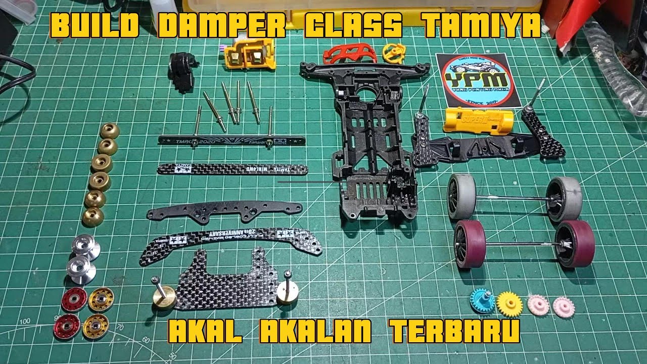 MERAKIT TAMIYA SIDE DAMPER/BMAX SUPER 2 CARBON CHASSIS - YouTube