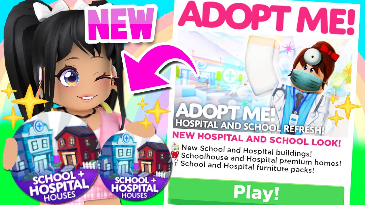 *IT'S HERE* ALL NEW SCHOOL & HOSPITAL MAP in ADOPT ME UPDATE (roblox ...