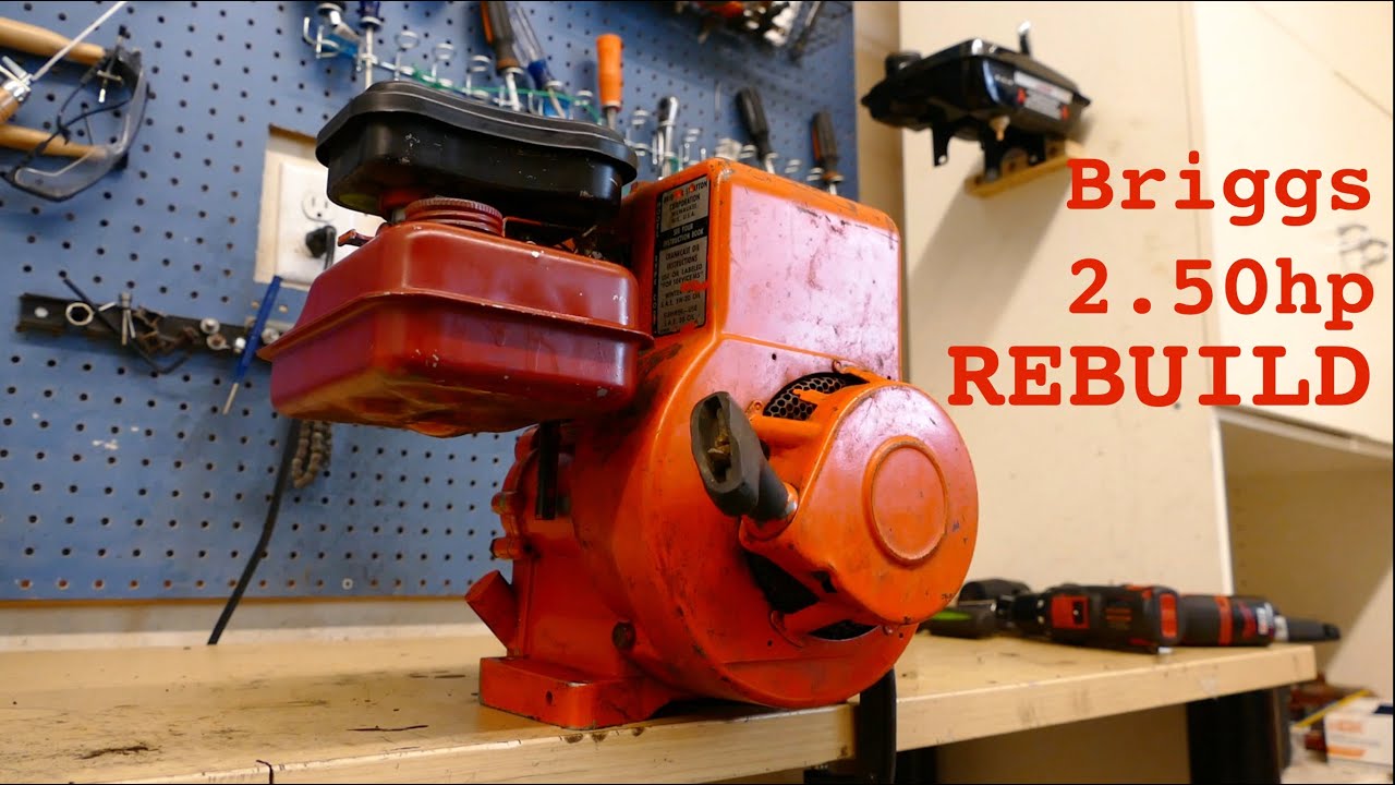 2.50hp Briggs and Stratton engine REBUILD pt. 1! - YouTube