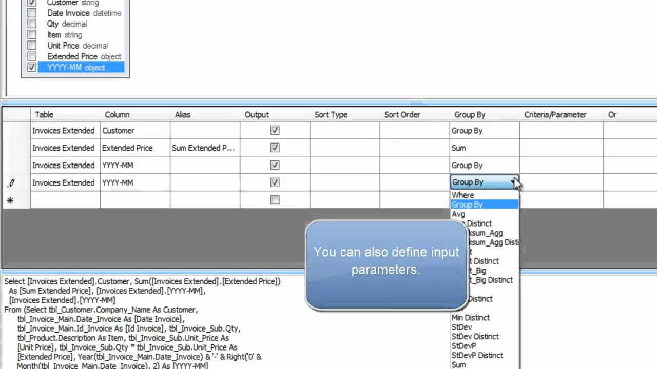 Create a summary Query from existing DBxtra Queries. - YouTube