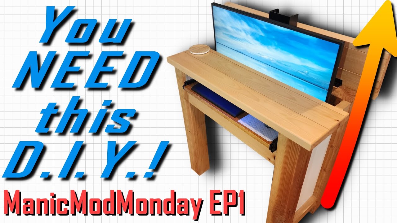 MOTORIZED 4K Monitor Lift DIY - YouTube
