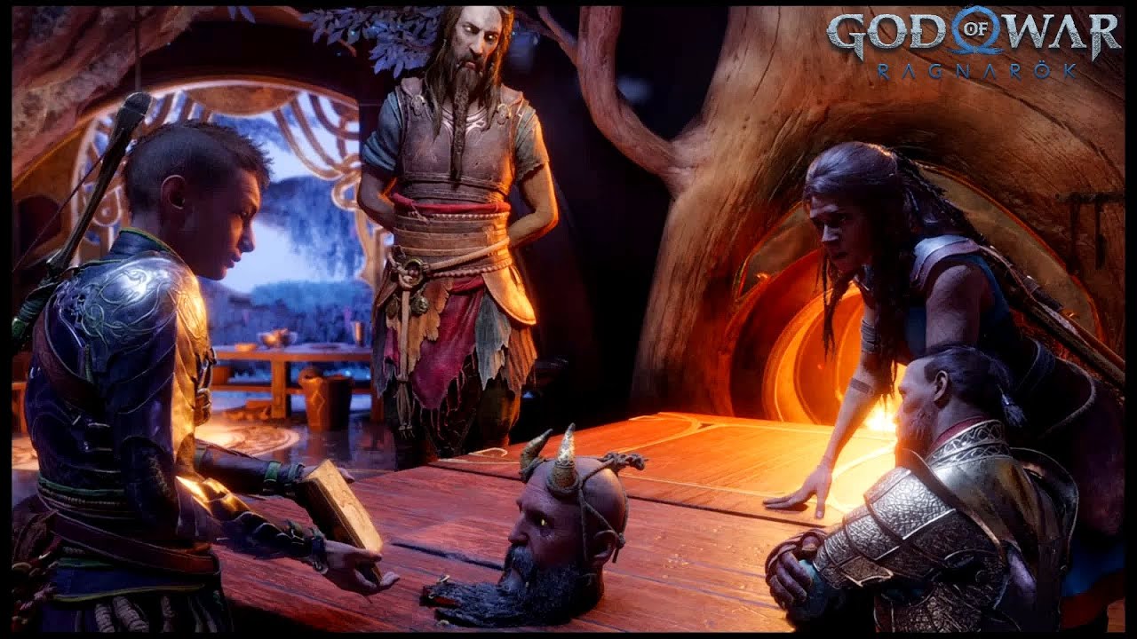 Atreus talks about Odin's MASK to the team - God of War Ragnarök - YouTube