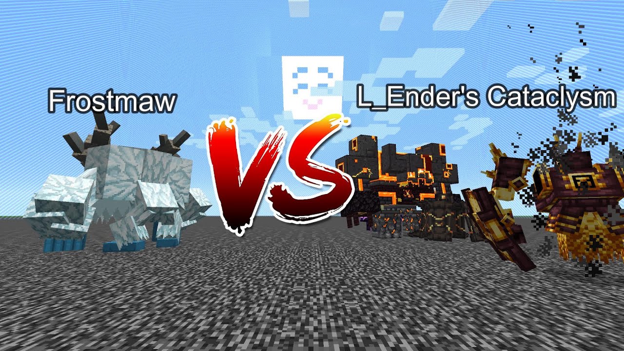 Frostmaw vs L_Ender's Cataclysm Minecraft Mob Battle - YouTube