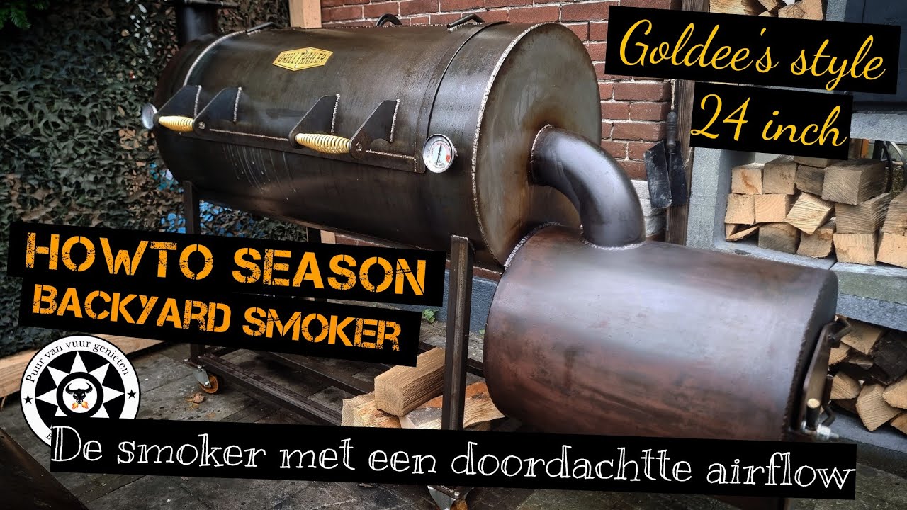 Seasonen de goldees style - grilltrailer - offset smoker - YouTube
