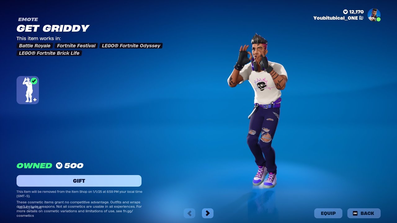 GET GRIDDY EMOTES RETURN ! December 29th ,2024 Fortnite ItemShop ...